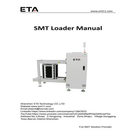 110 v smt loader manual | PDF