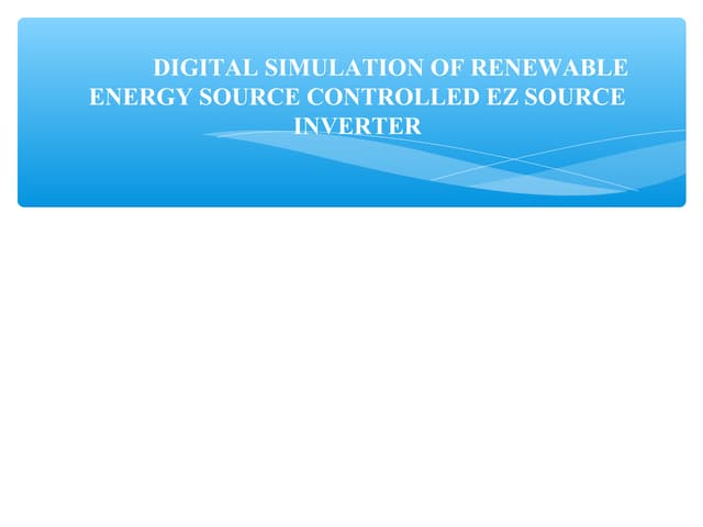Simulation of SPWM based Z-Source Inverter | PDF