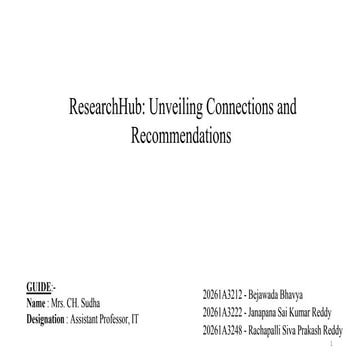 research unveiling connections and recommendations.pptx