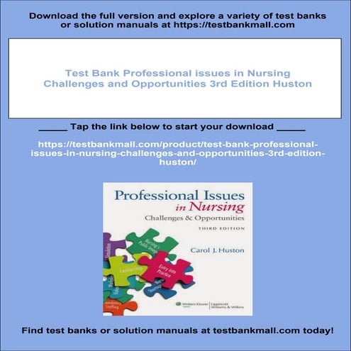Test Bank Professional issues in Nursing Challenges and Opportunities ...