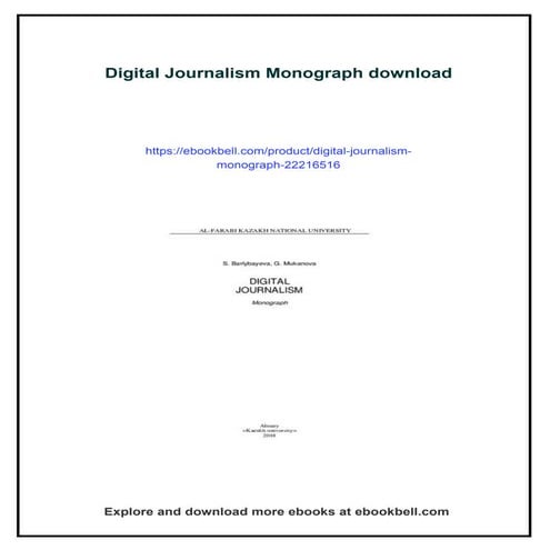 Download full ebook of Digital Journalism Monograph instant download ...