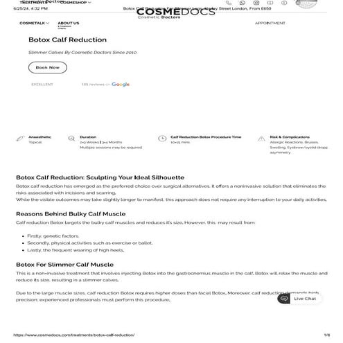 Botox Calf Reduction: Sculpting Your Ideal Silhouette | PDF