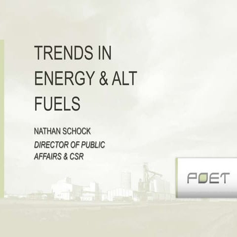 Trends in Energy & Alternative Fuels | PPT