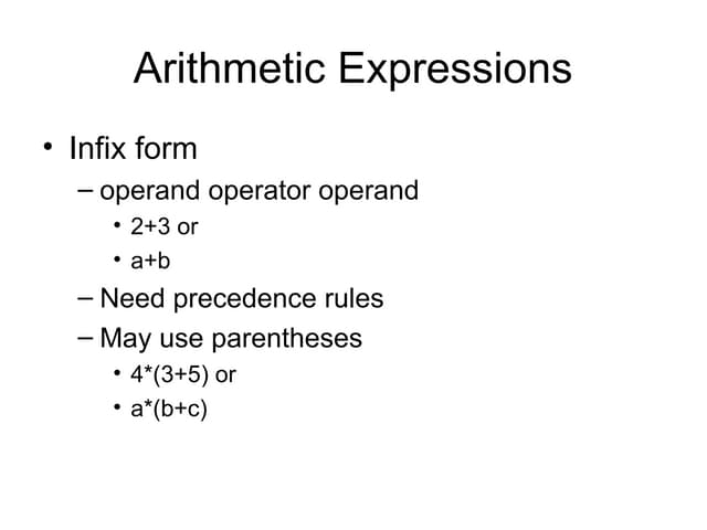 Arithmetic Notation Conversion Infix To1 Ppt 4657