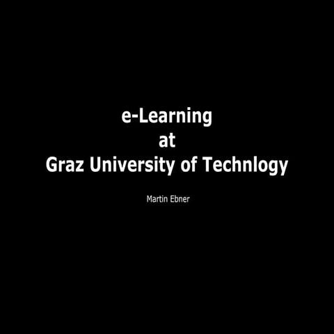 e-Learning at Graz University of Technology | PDF