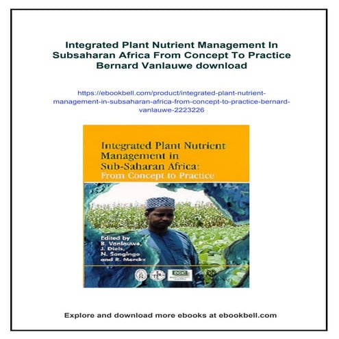 Integrated Plant Nutrient Management In Subsaharan Africa From Concept ...