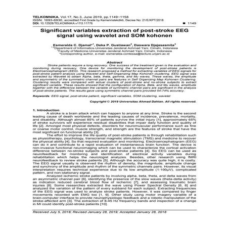 Significant variables extraction of post-stroke EEG signal using ...