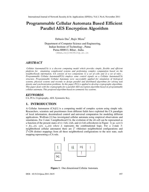 Programmable Cellular Automata Based Efficient Parallel Aes Encryption 9305