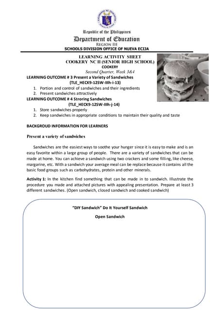 T.L.E. Grade 9 Cookery Lessons | PPT