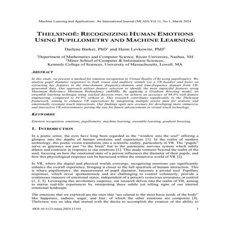 Thelxinoë: Recognizing Human Emotions Using Pupillometry and Machine ...