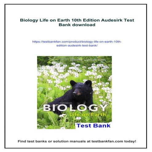 Biology Life on Earth 10th Edition Audesirk Test Bank | PDF