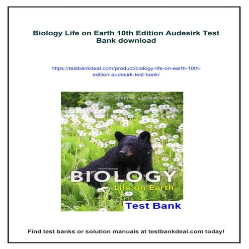Biology Life on Earth 10th Edition Audesirk Test Bank | PDF