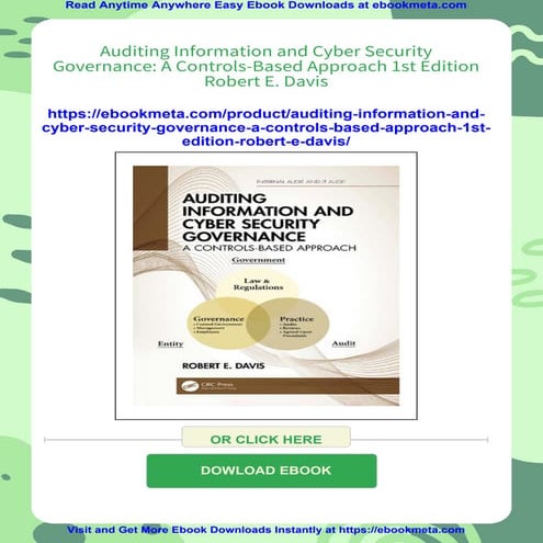 Auditing Information and Cyber Security Governance: A Controls-Based Approach 1st Edition Robert ...