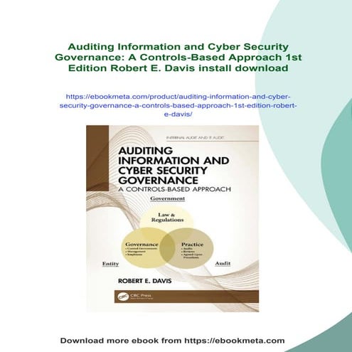 Auditing Information and Cyber Security Governance: A Controls-Based Approach 1st Edition Robert ...