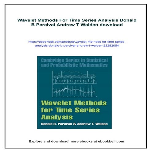 Wavelet Methods For Time Series Analysis Donald B Percival Andrew T Walden | PDF