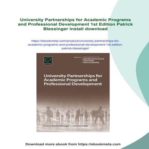 University Partnerships for Academic Programs and Professional ...