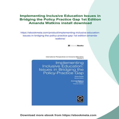 Implementing Inclusive Education Issues in Bridging the Policy Practice ...