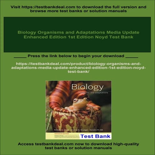Biology Organisms and Adaptations Media Update Enhanced Edition 1st ...