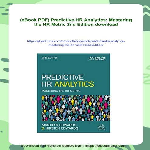 (eBook PDF) Predictive HR Analytics: Mastering the HR Metric 2nd ...