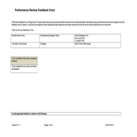 Feedback_form 1- from Doina | PPT