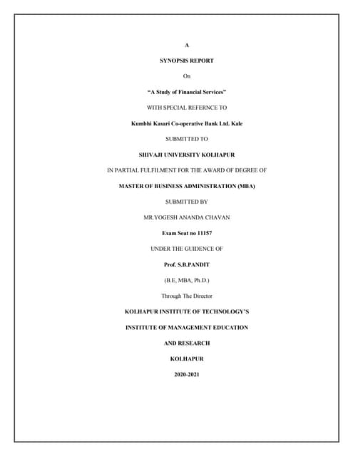 yogesh chavan synopsis | PDF yogesh chavan synopsis | PDF