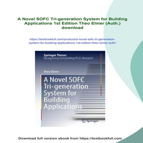 A Novel SOFC Tri-generation System for Building Applications 1st ...