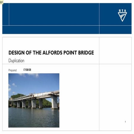 Design Of the Alfords Pt Bridge Duplication | PDF