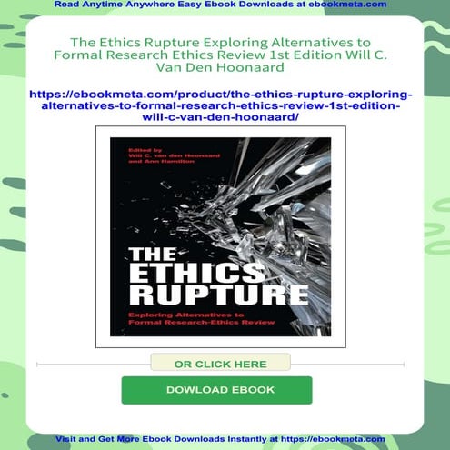 The Ethics Rupture Exploring Alternatives to Formal Research Ethics ...