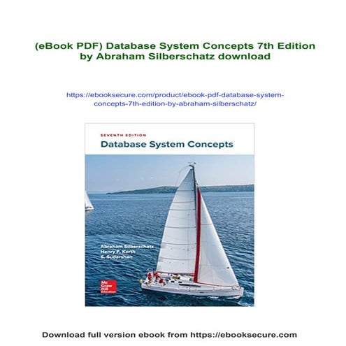 (eBook PDF) Database System Concepts 7th Edition by Abraham Silberschatz | PDF