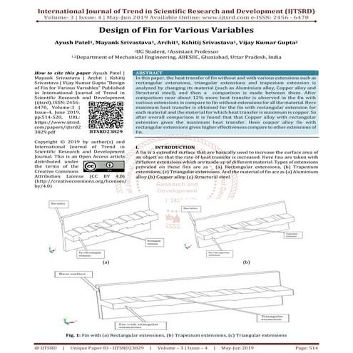 Heat Transfer Analysis in Longitudinal Fin Pipe with different fins ...