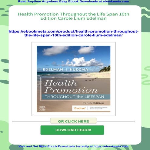 Health Promotion Throughout the Life Span 10th Edition Carole Lium ...
