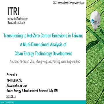Transitioning to Net-Zero Carbon Emissions in Taiwan: A Multi-Dimensional Analysis of Clean ...