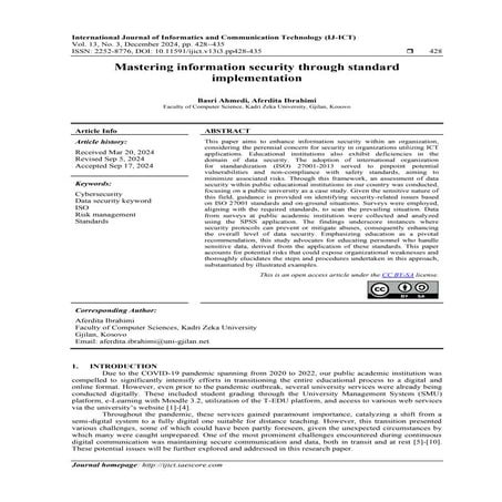 Mastering information security through standard implementation | PDF
