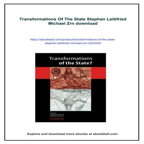 Transformations Of The State Stephan Leibfried Michael Zrn | PDF