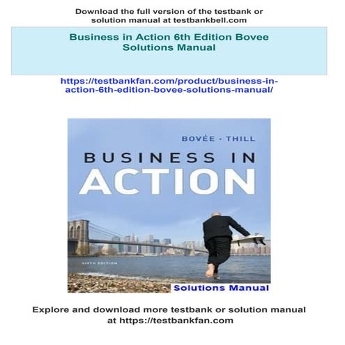 Business in Action 6th Edition Bovee Solutions Manual PDF Download Full Book with All Chapters | PDF
