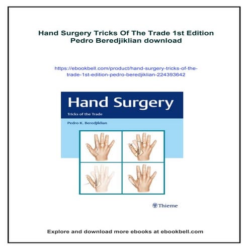 Hand Surgery Tricks Of The Trade 1st Edition Pedro Beredjiklian | PDF