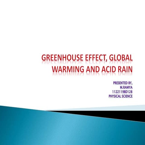 GREENHOUSE EFFECT,GLOBAL WARMING AND ACID RAIN | PPTX