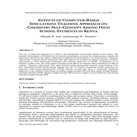 Effects of Computer-based Simulations Teaching Approach on Chemistry ...
