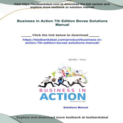 Complete Download of Business in Action 7th Edition Bovee Solutions ...