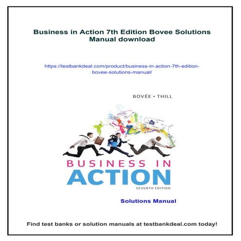 Business in Action 7th Edition Bovee Solutions Manual | PDF