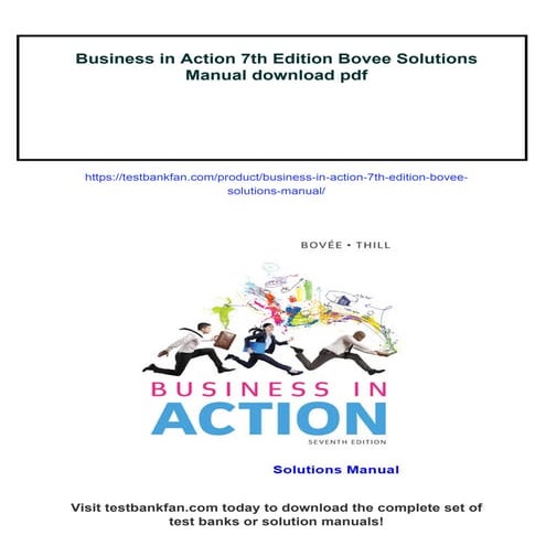 Business in Action 7th Edition Bovee Solutions Manual | PDF