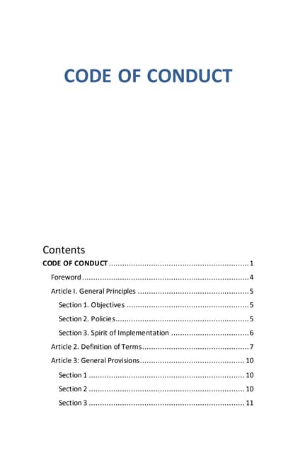 Code of Conduct | PDF | Business | Business and Finance