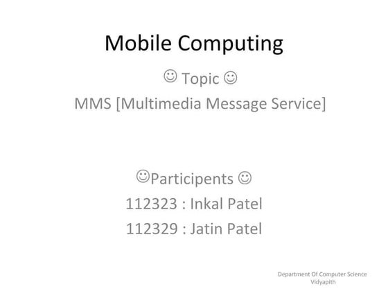 Architecture Of Mobile Computing Ppt