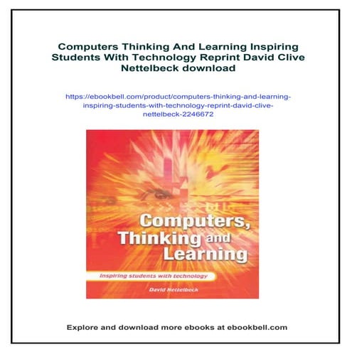 Computers Thinking And Learning Inspiring Students With Technology ...