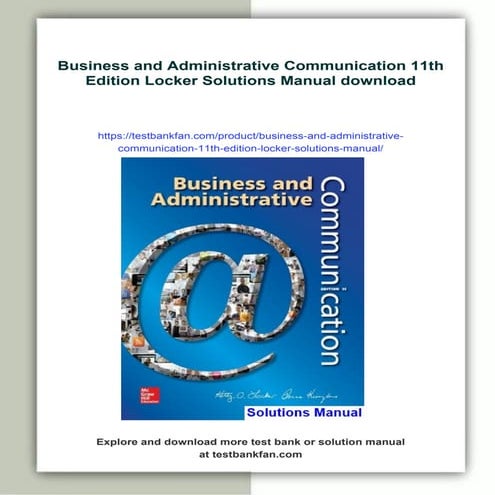 Business and Administrative Communication 11th Edition Locker Solutions ...
