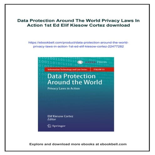 Data Protection Around The World Privacy Laws In Action 1st Ed Elif ...