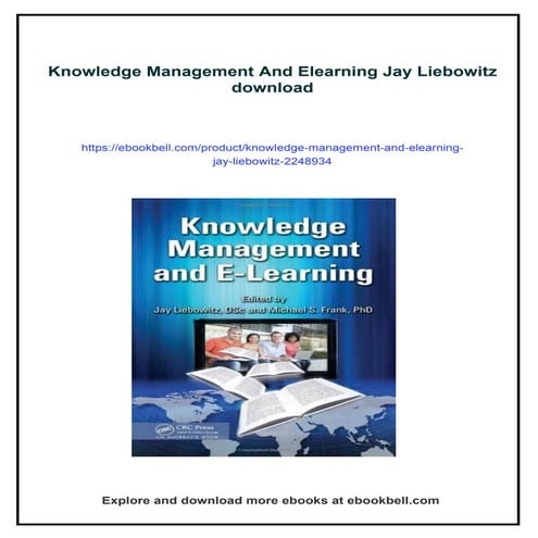 Knowledge Management And Elearning Jay Liebowitz | PDF