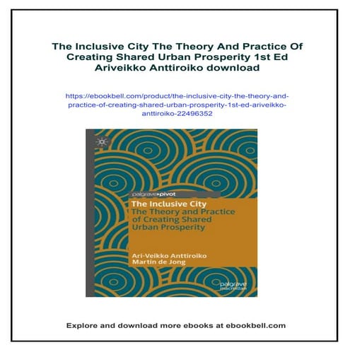 The Inclusive City The Theory And Practice Of Creating Shared Urban ...
