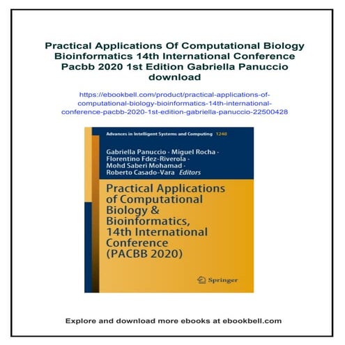 Practical Applications Of Computational Biology Bioinformatics 14th International Conference