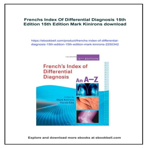 Frenchs Index Of Differential Diagnosis 15th Edition 15th Edition Mark ...